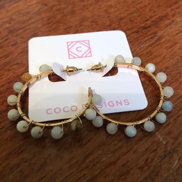 Coco Designs | Jewelry | Coco Designs Small Beaded Hoop Earrings | Poshmark